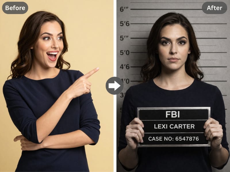 AI Mugshot Generator | Luo realistisia poliisin pidätyskuvia - Somake AI