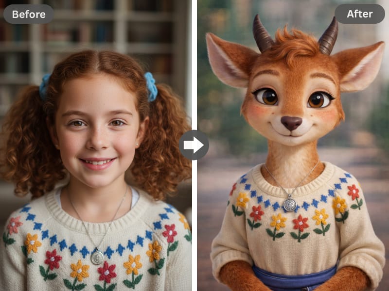 Filtro Zootopia AI: Trasforma le Foto in Animazioni 3D - Somake AI