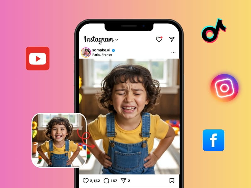 AI Crying Filter: Add Realistic Sad Emotions to Any Photo - Somake